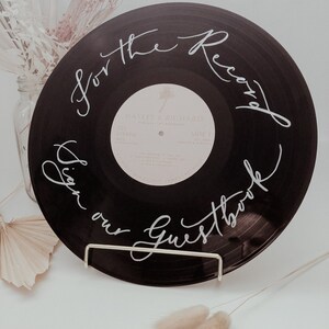 Calligraphy Vinyl Record Signage With Custom Label / - Etsy