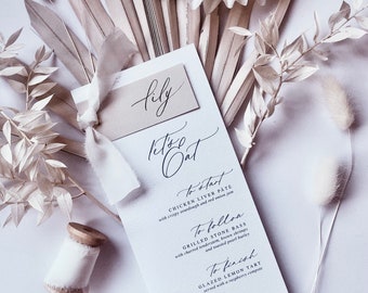Wedding Menu Ribbon - Etsy