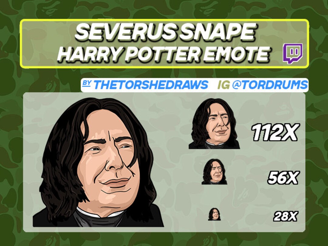 Severus Snape Smug Content Twitch Emote Harry P Hogwarts - Etsy Canada