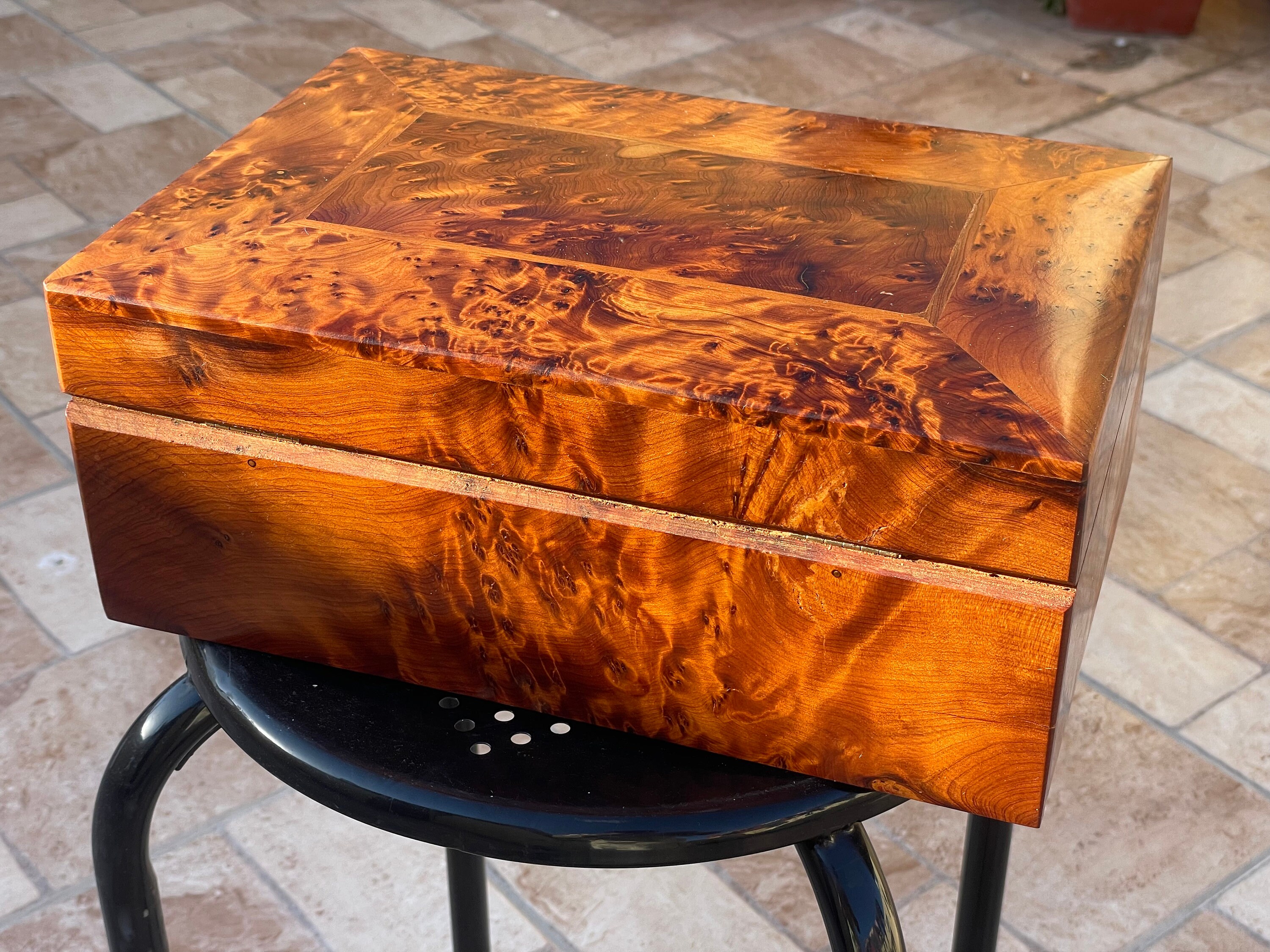 11.8 X 7.8 Moroccan Handmade Thuya Wood Box, Thuya Burl Handicraft Box ...