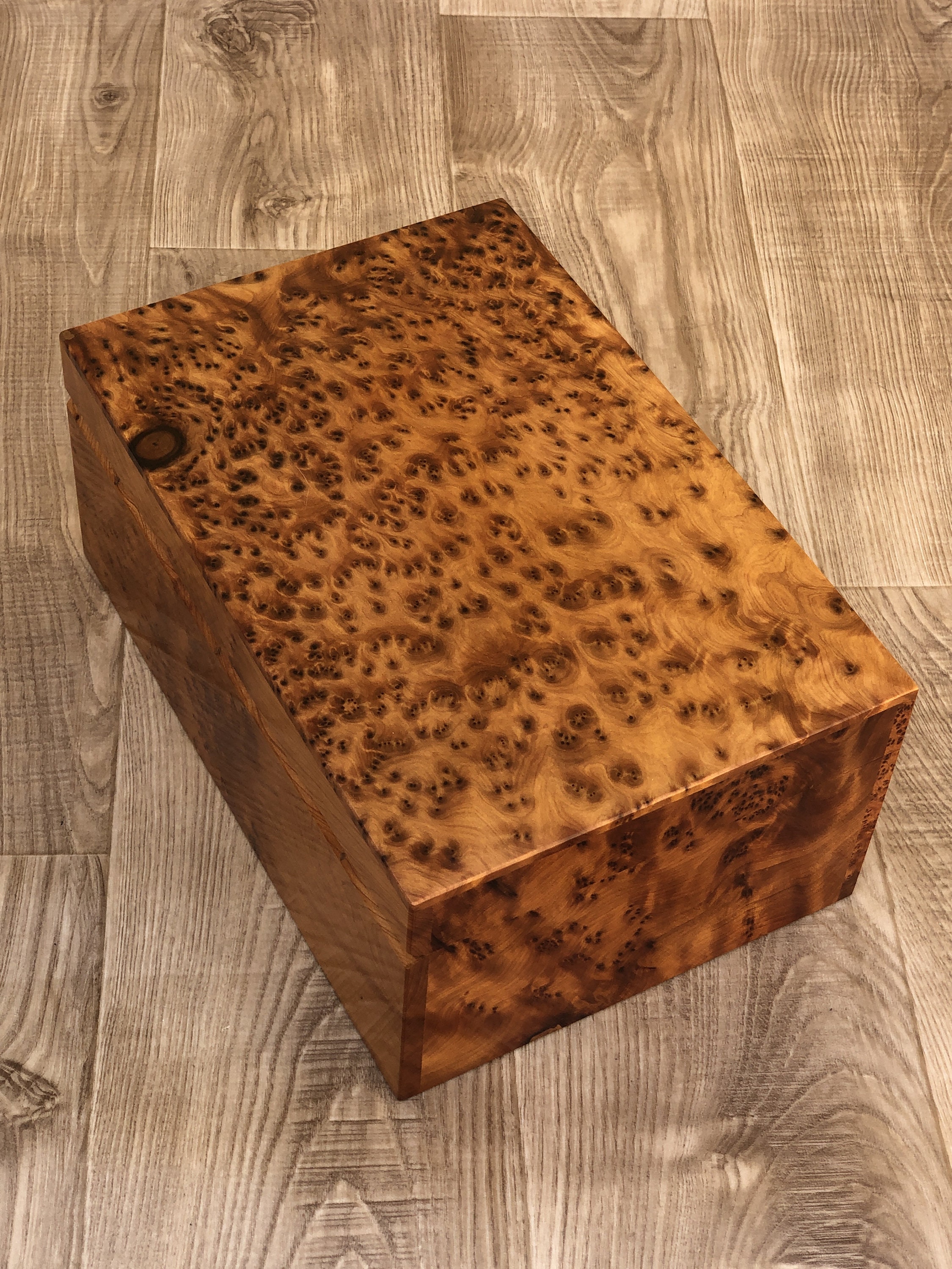 XXL Special Handmade Thuya Wood Box, Lockable Wood Jewelry Box, Two ...