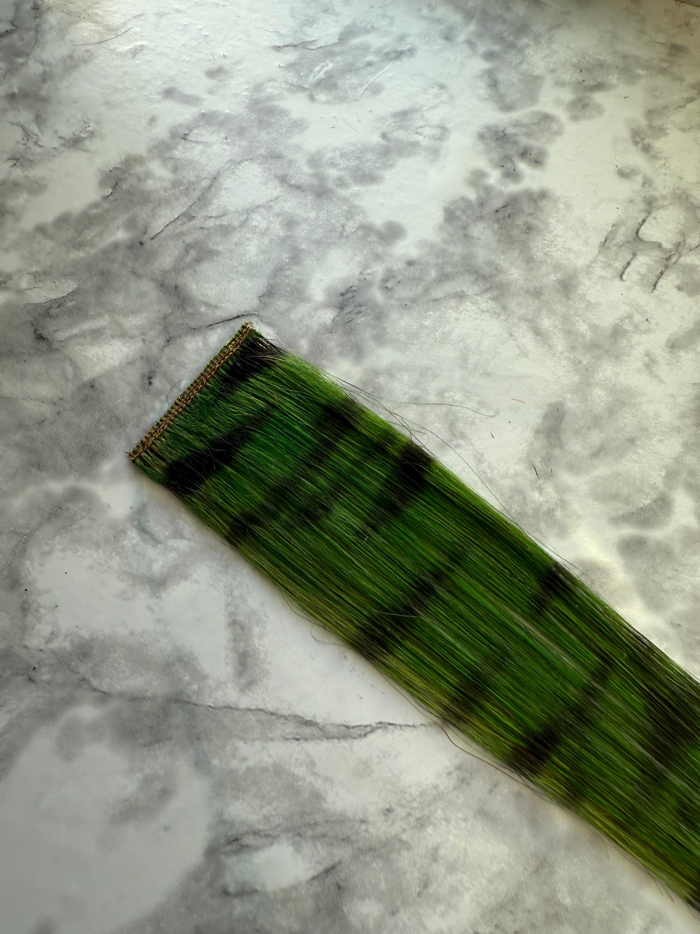 Green and Black Zebra Print Design Hair Extension - Etsy