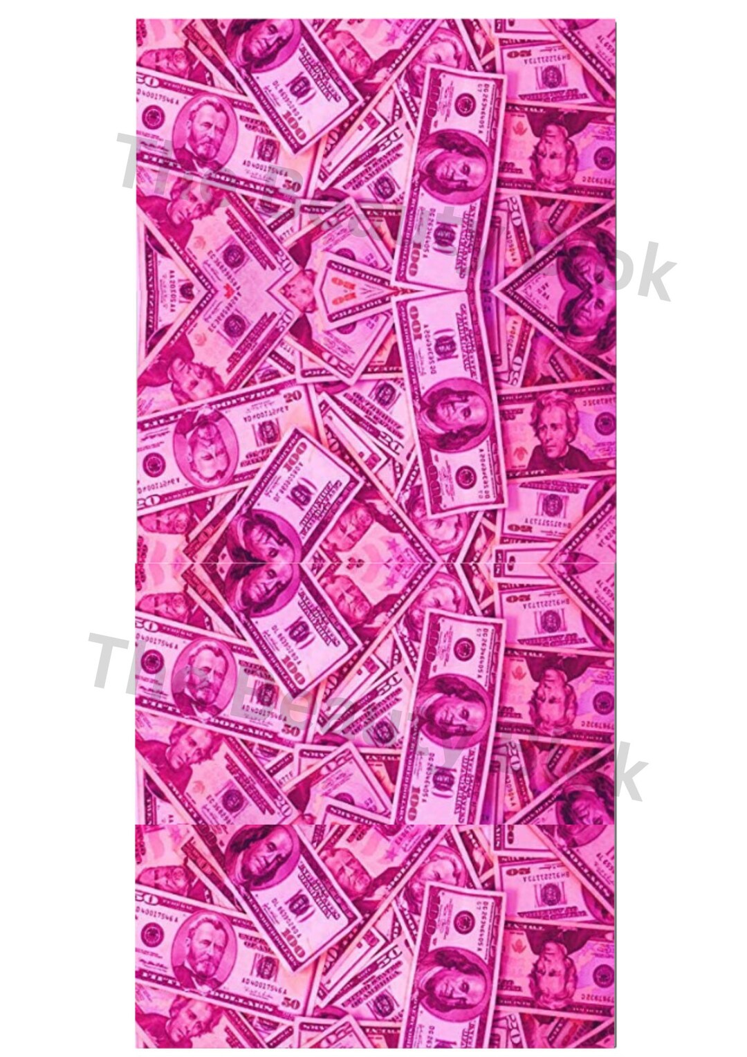 Pink Money Design Water Nail Decal Sheet - Etsy