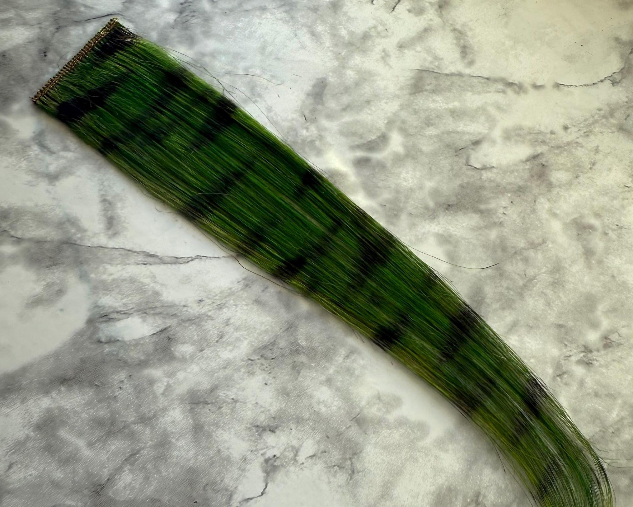 Green and Black Zebra Print Design Hair Extension - Etsy