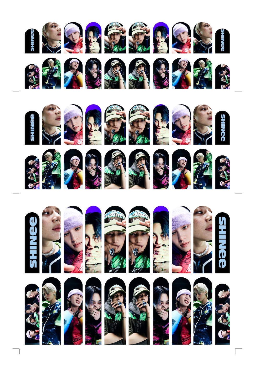 Shinee Kpop Design Water Nail Decal Sheet - Etsy