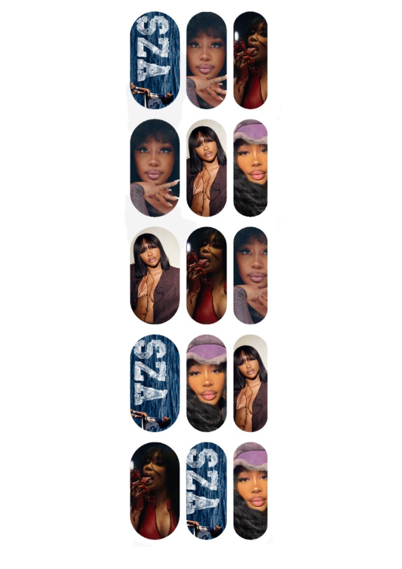 Sza Inspired Design Water Nail Decal Sheet - Etsy