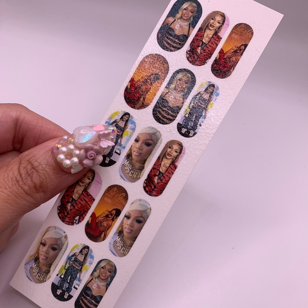 Glo Rilla Inspired Design Water Nail Decal Sheet - Etsy