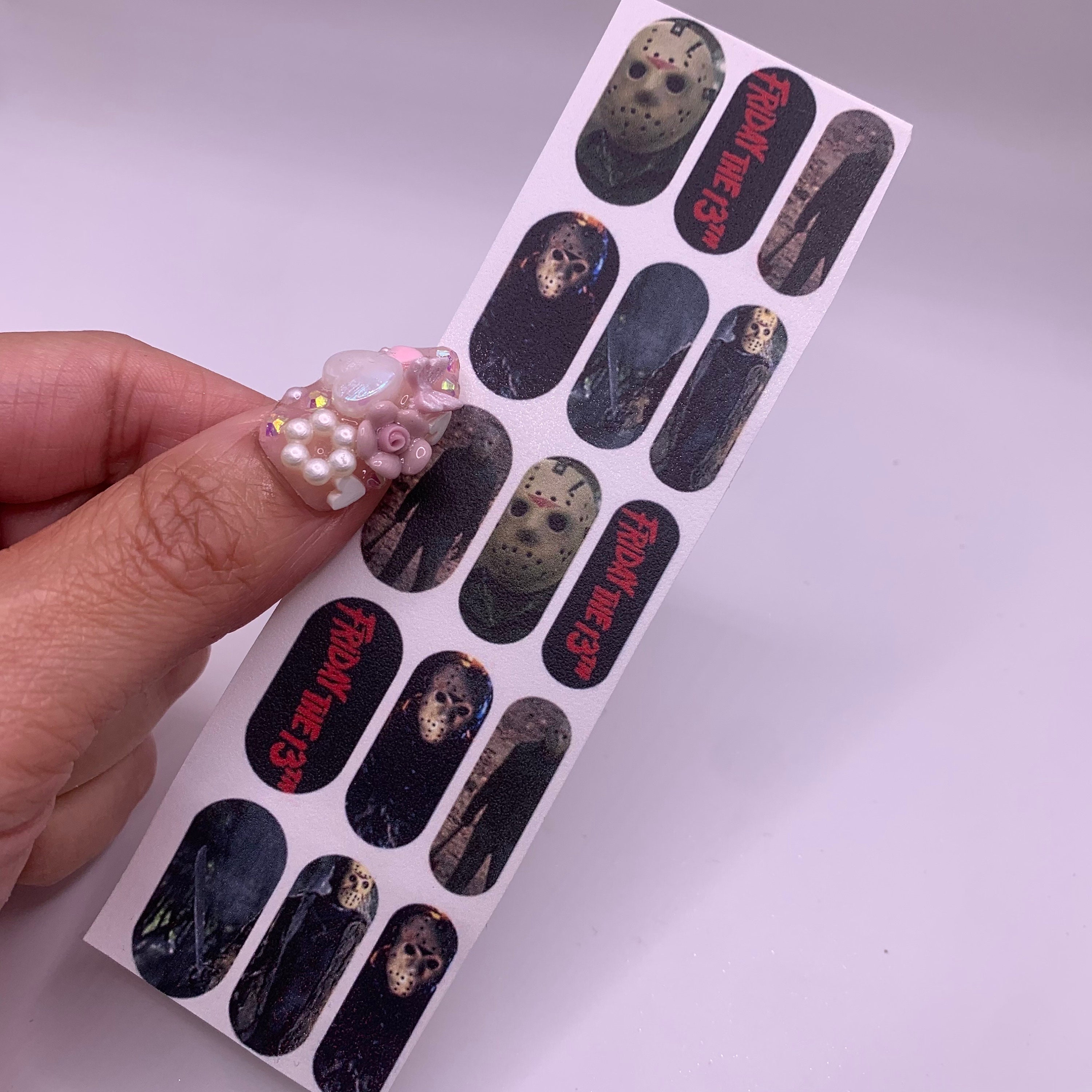 Jason Horror Design Water Nail Decals - Etsy