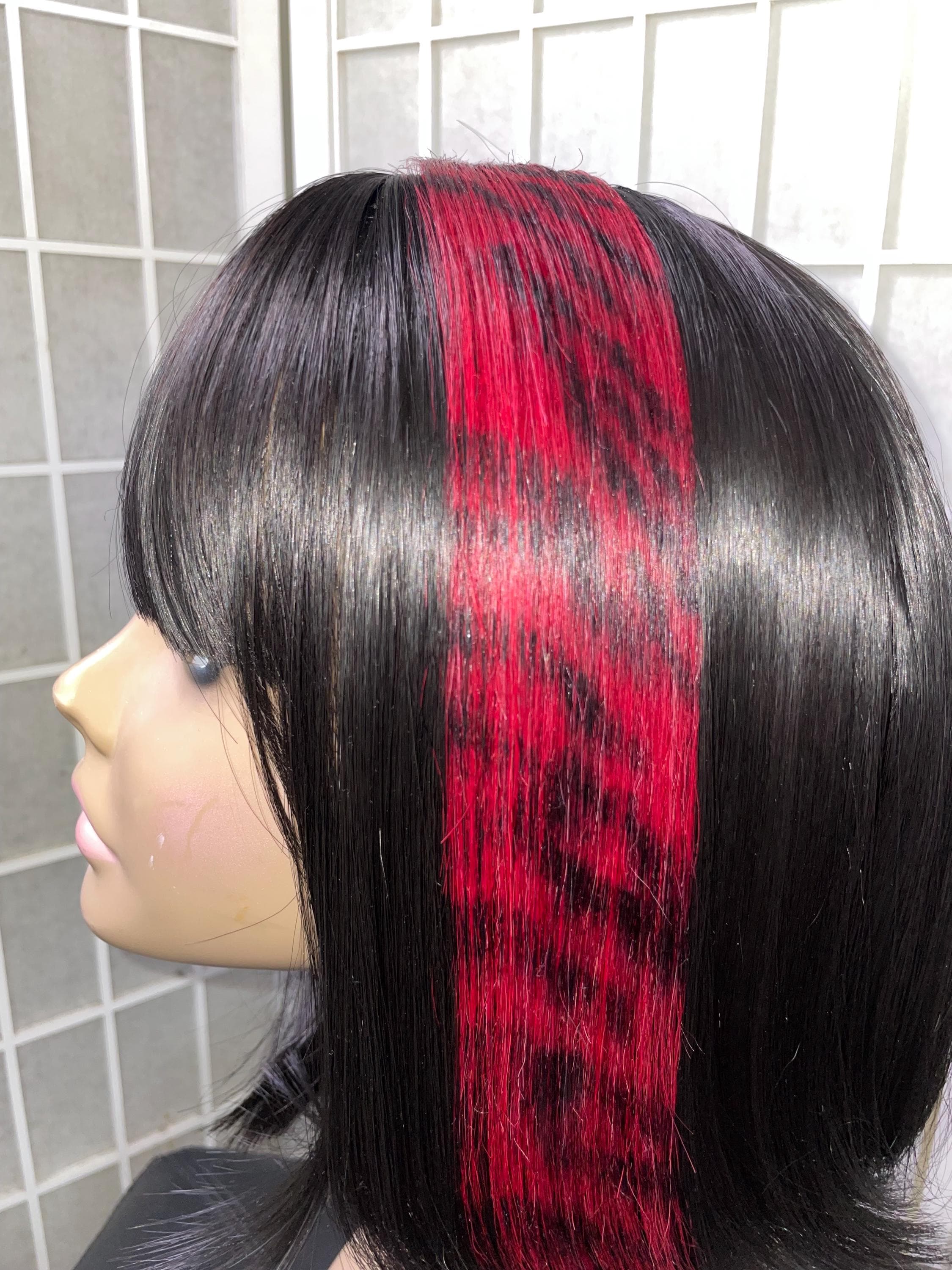 Red and Black Zebra Print Design Hair Extension - Etsy