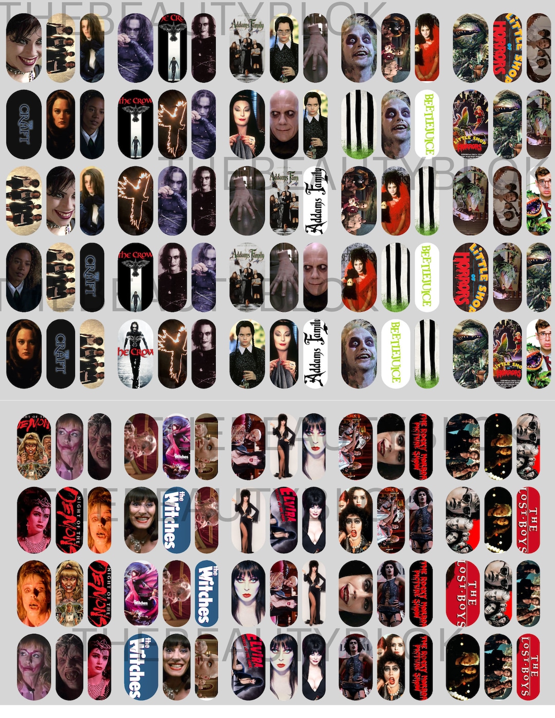 150 Cult Classic Movies Water Slide Nail Decals - Etsy