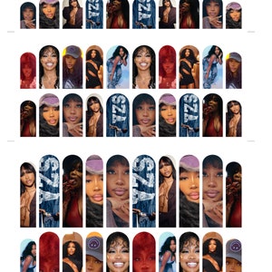 Sza Inspired Design Water Nail Decal Sheet - Etsy