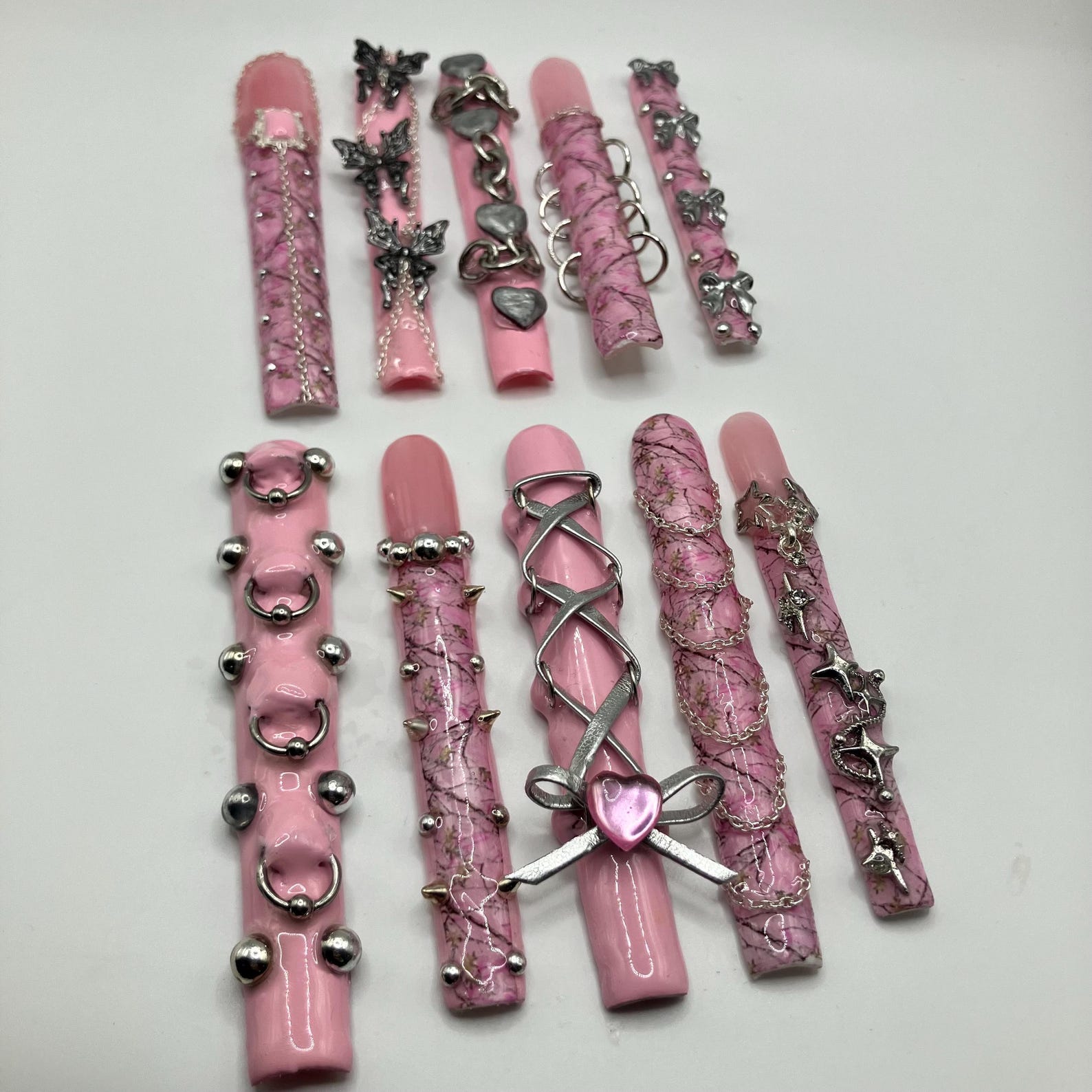 Pink and Real Camo Print 10XL Press on Nail Set - Etsy