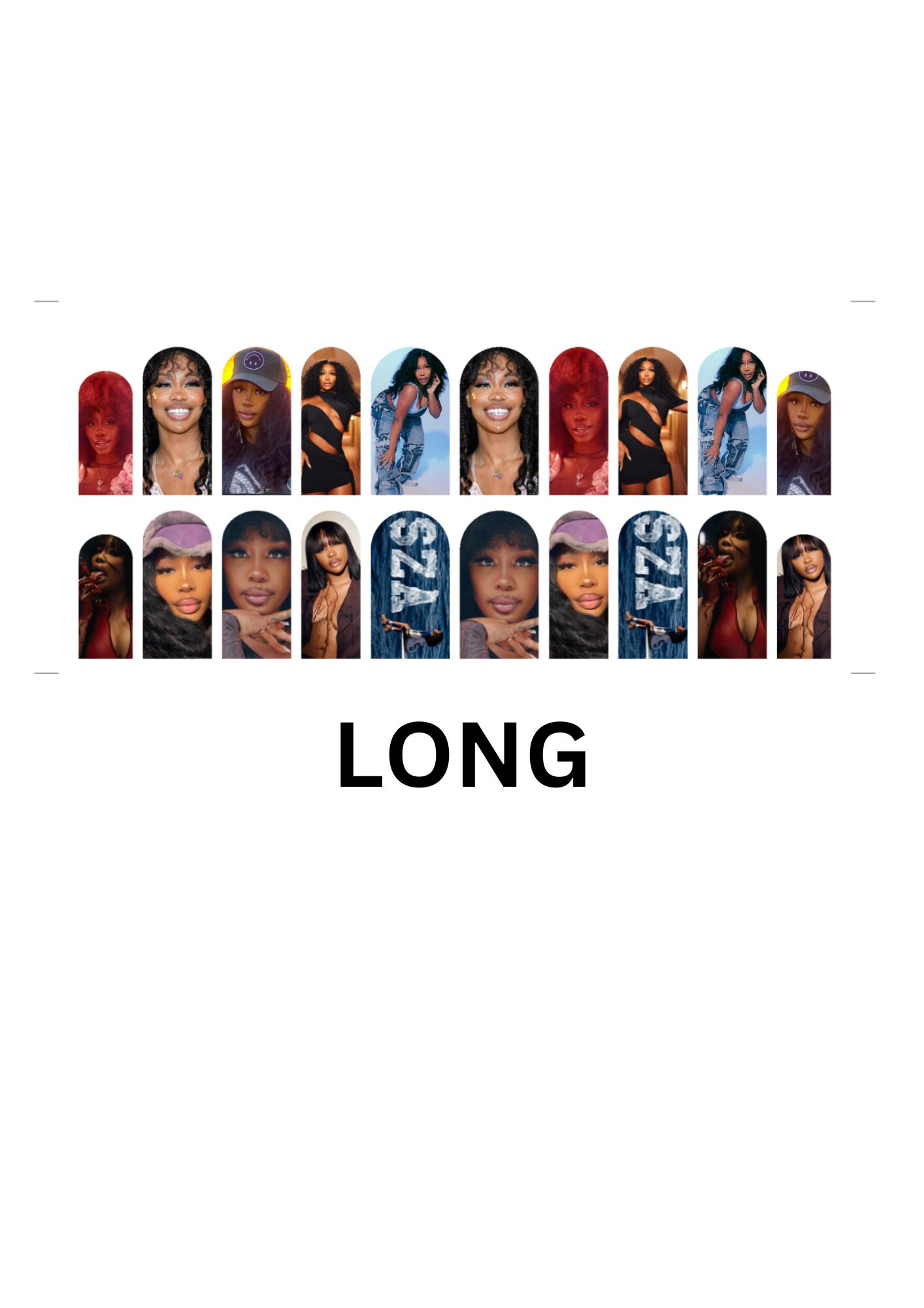 Sza Inspired Design Water Nail Decal Sheet - Etsy