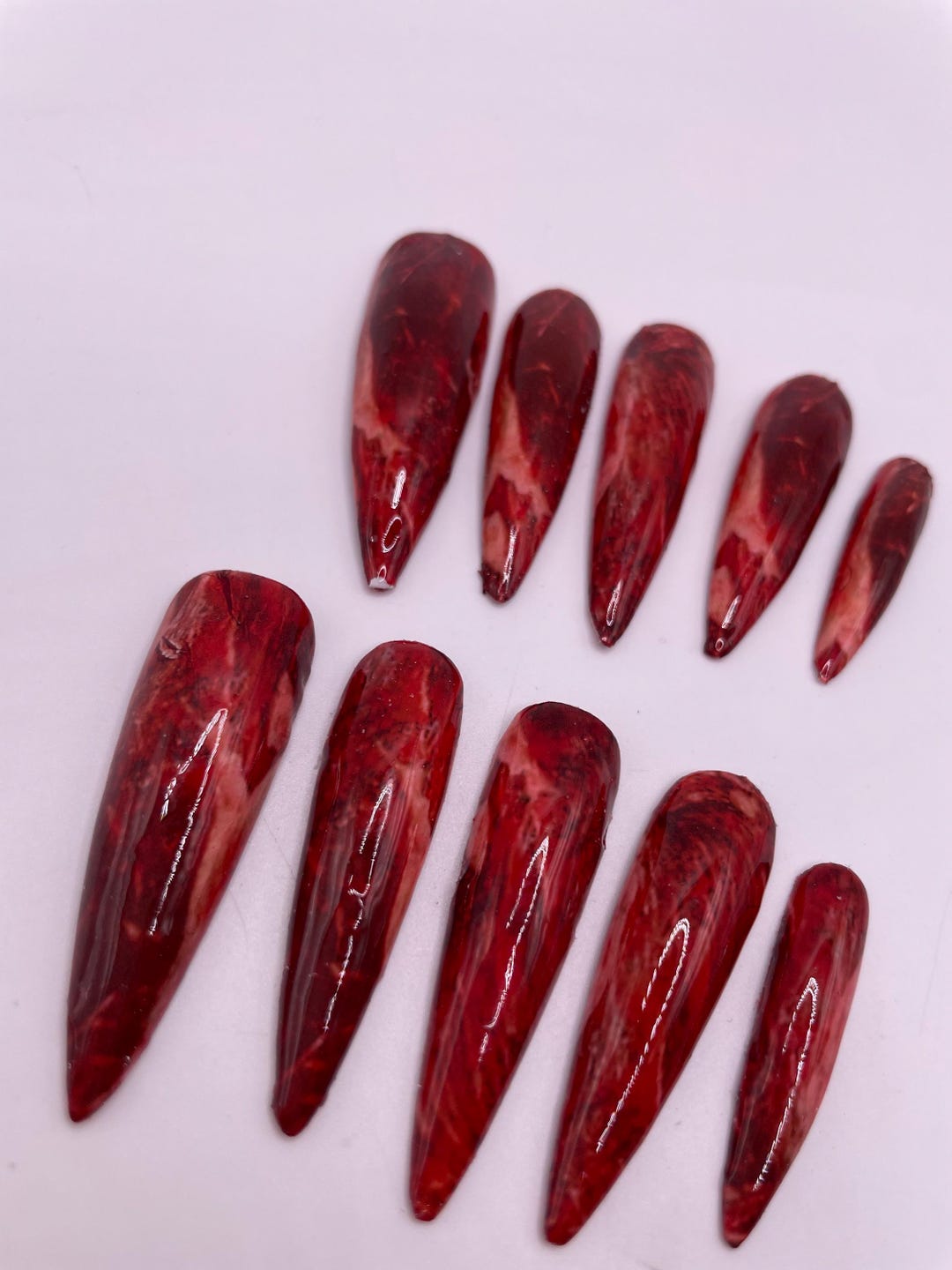 Meat Design Press on Nails - Etsy