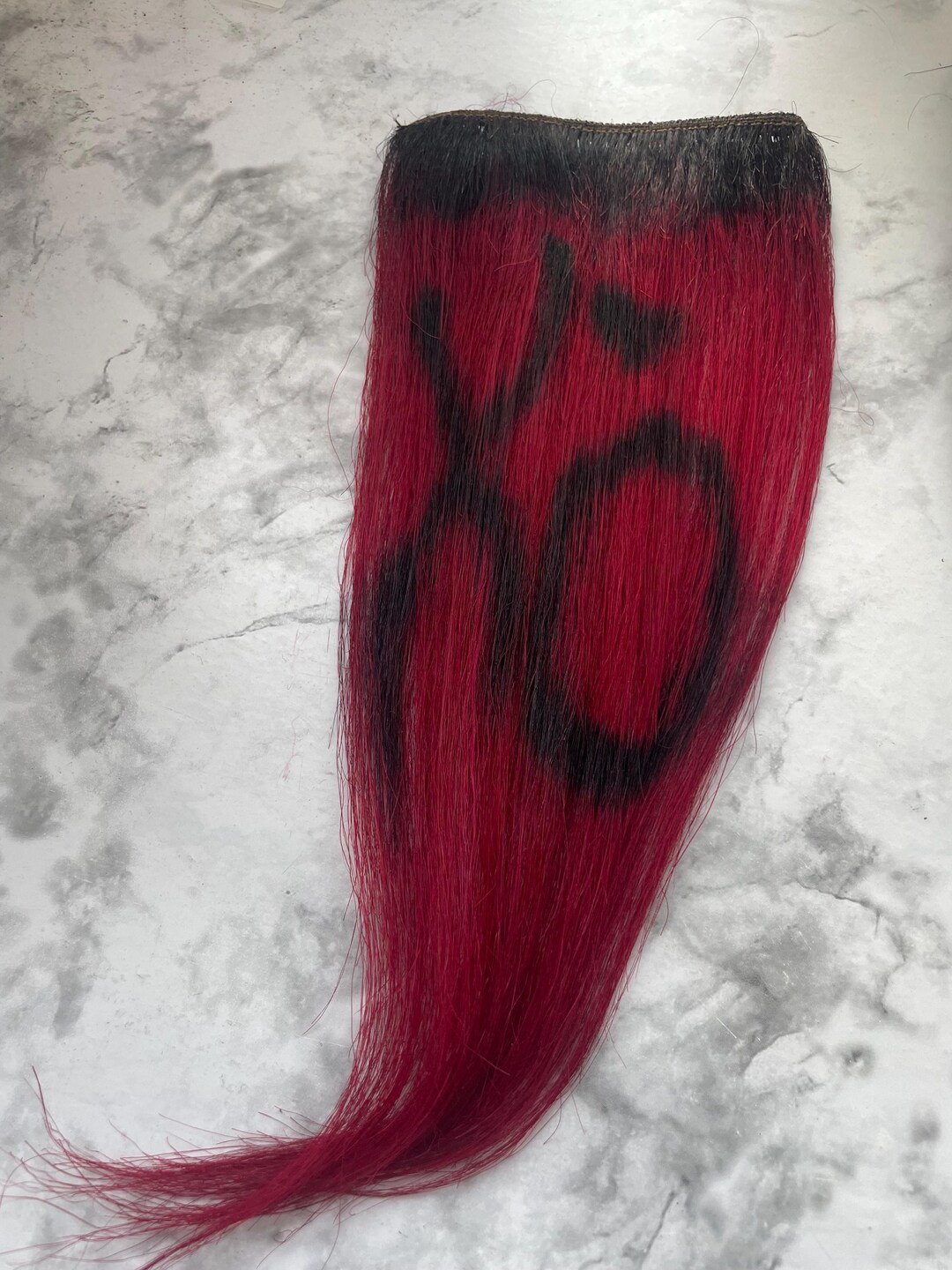 Red and Black Xo Hair Extension - Etsy