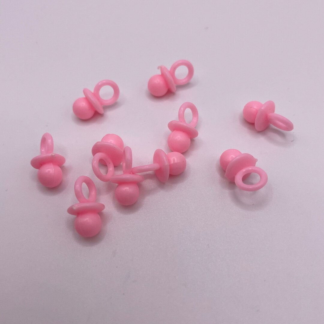 10 Piece Baby Pacifier Pink Charms - Etsy