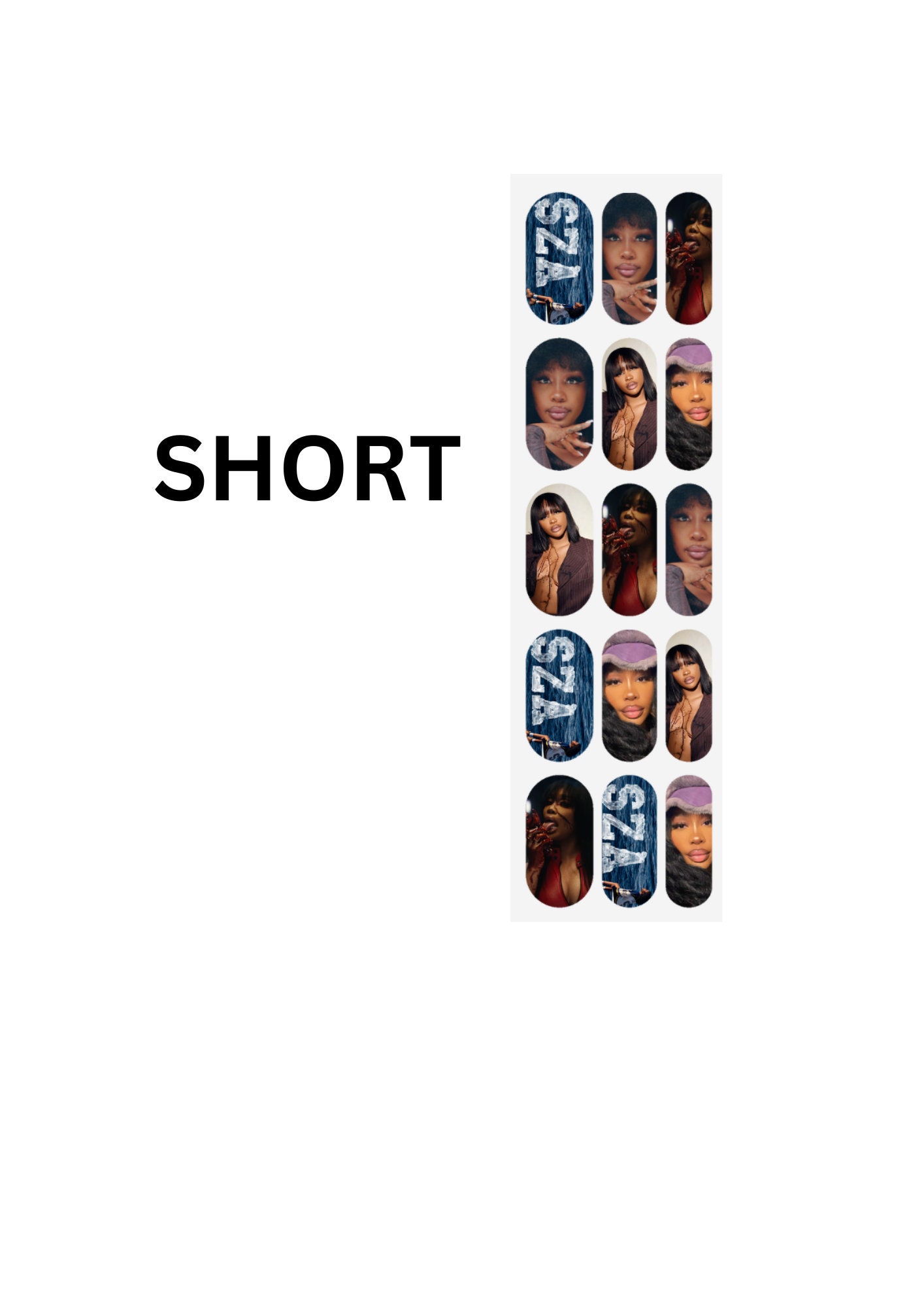 Sza Inspired Design Water Nail Decal Sheet - Etsy