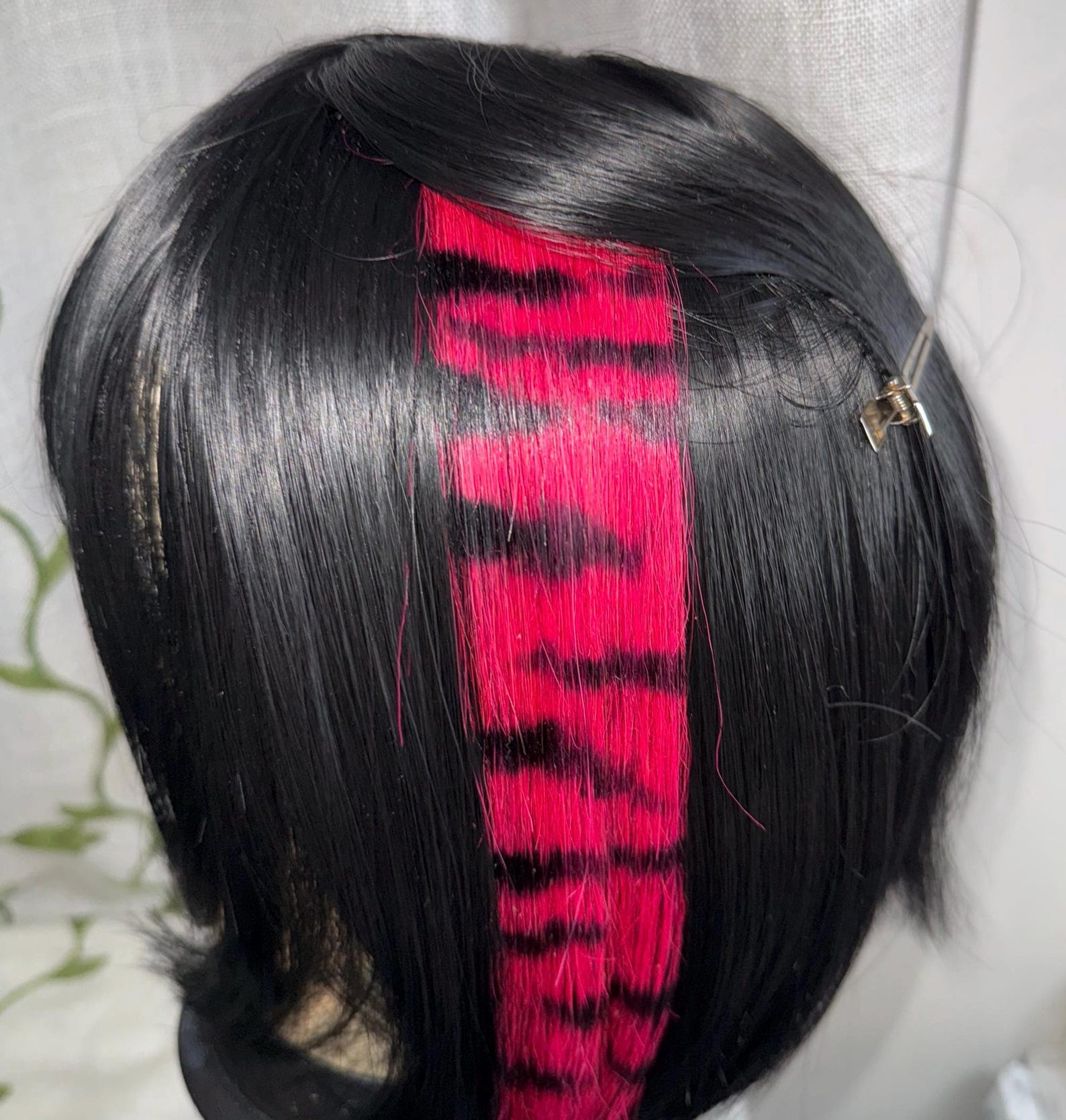 Pink and Black Zebra Print Design Hair Extension - Etsy