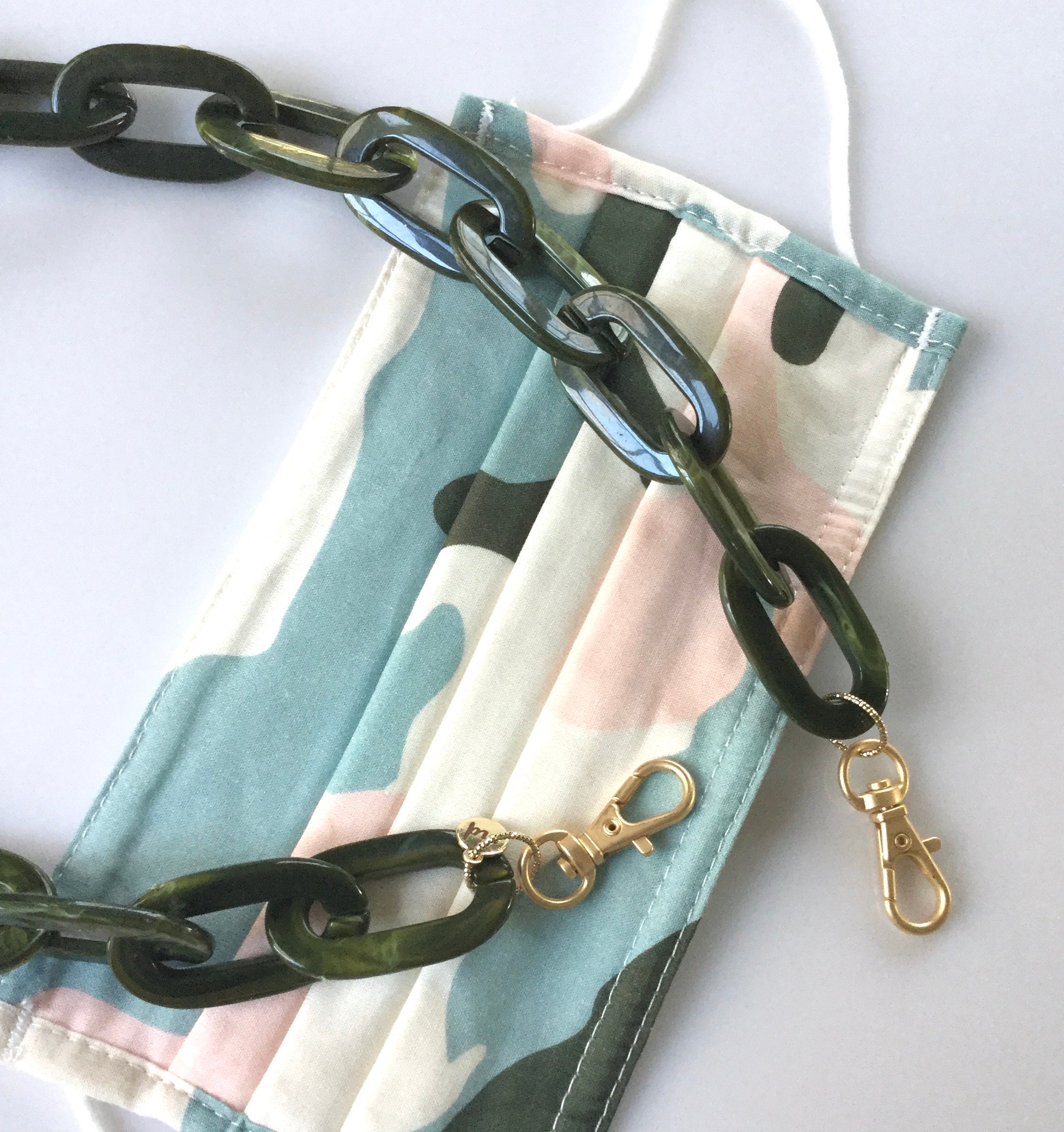 FABULOUS Chunky Acrylic Mask Chain Collection blue mask | Etsy