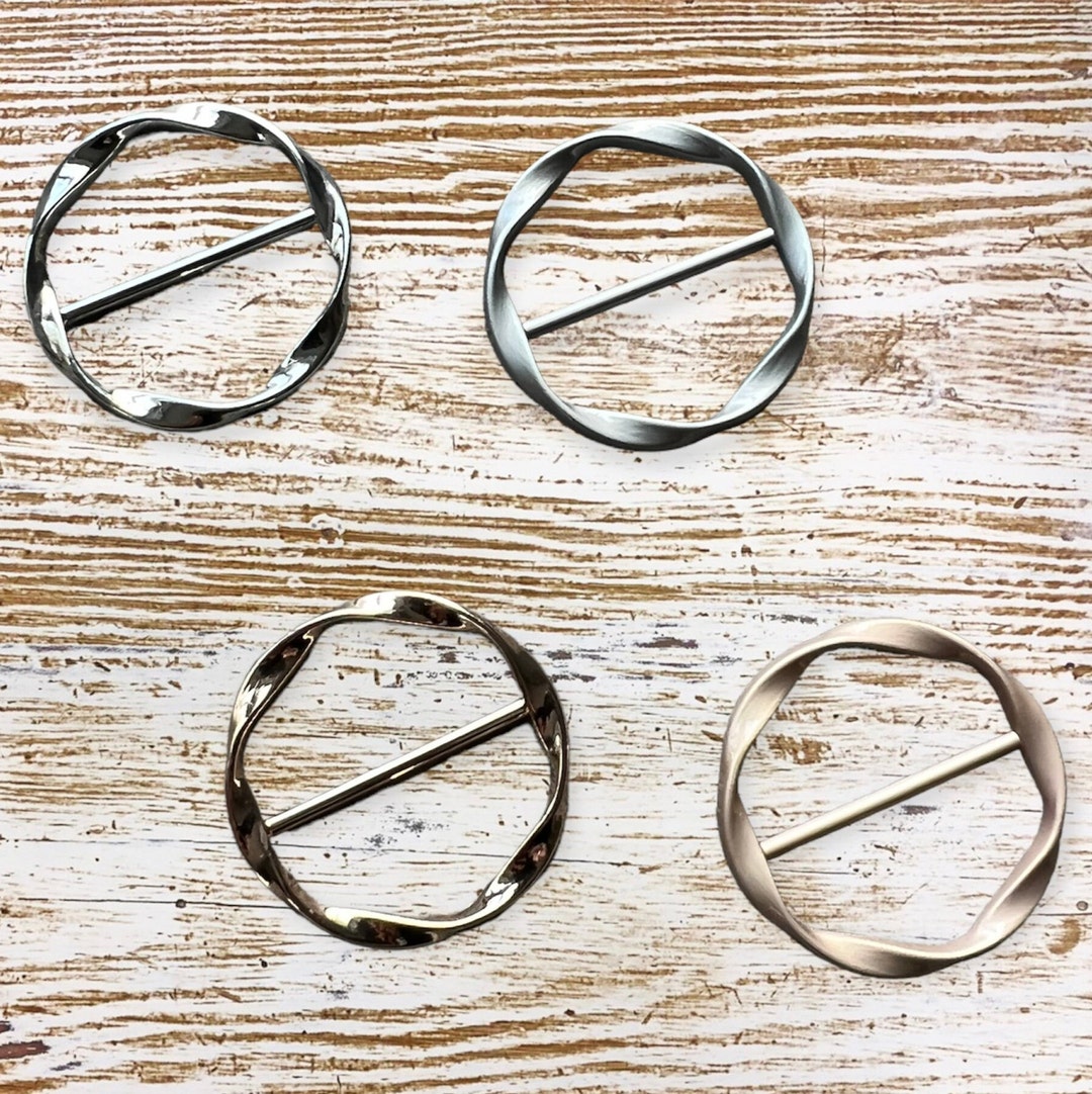 Scarf Ring (pick Your Finish): Gold, Silver, Matte Finishes (44mm ...