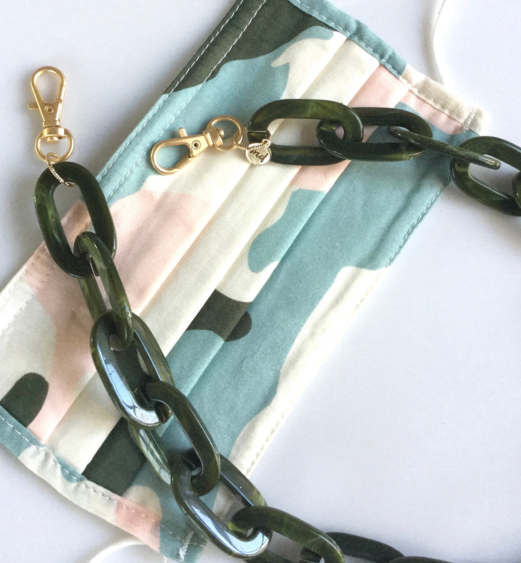 FABULOUS Chunky Acrylic Mask Chain Collection blue mask | Etsy