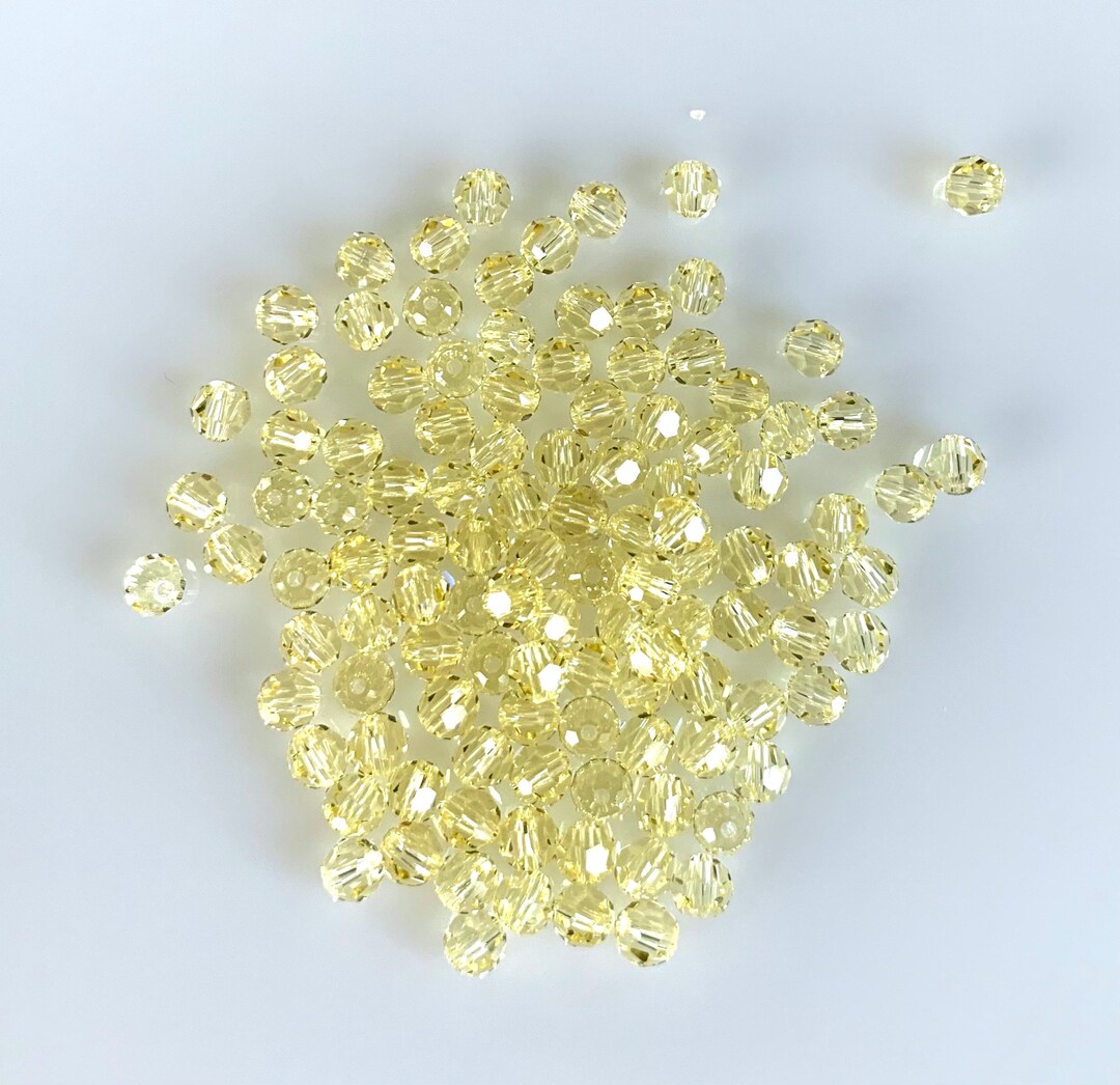 Swarovski Crystal 4mm Faceted Round Bead 5000 jonquil 4mm Round ...
