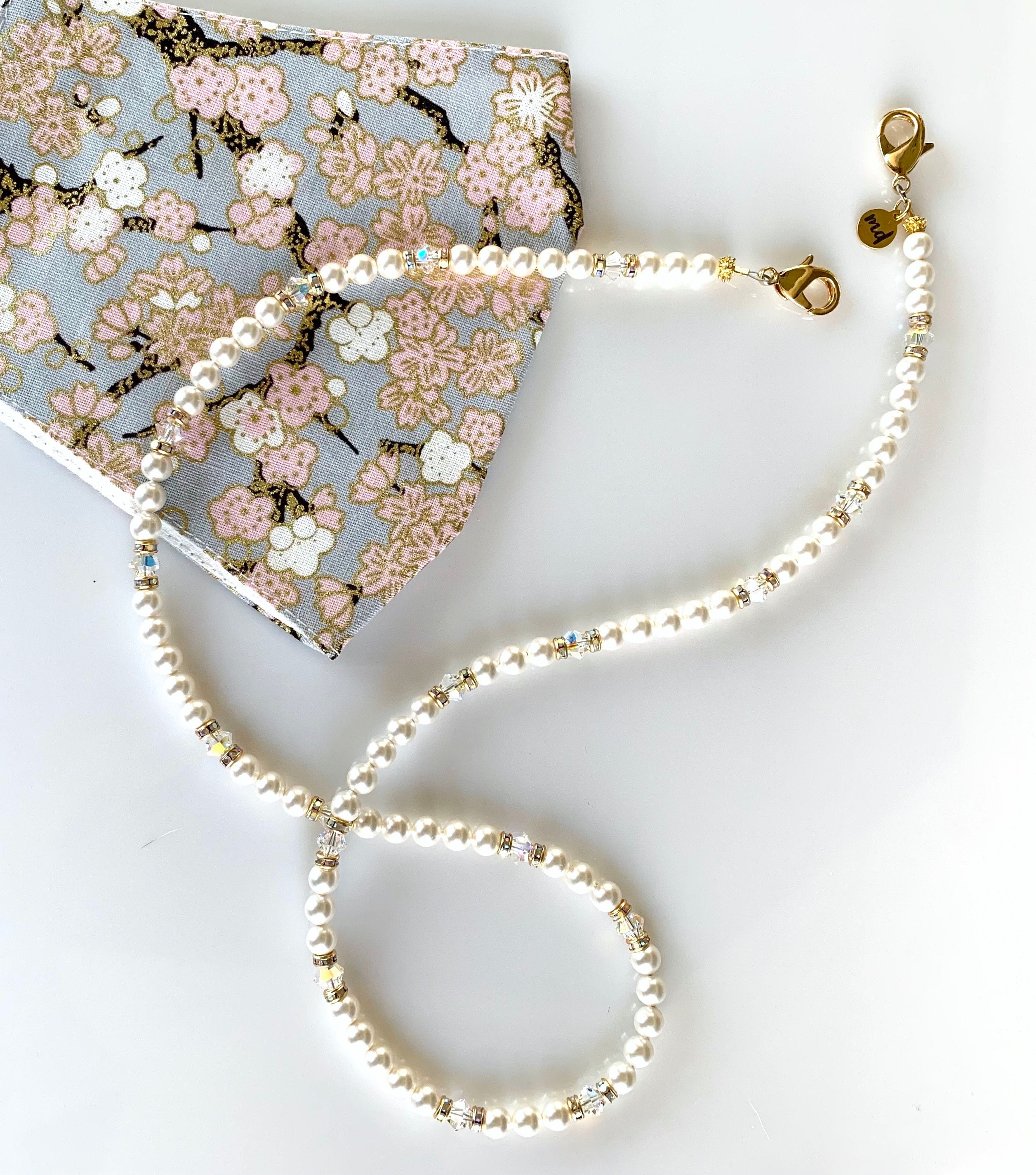 Swarovski Crystal & Pearl Eyeglass Chain gold or Silver - Etsy