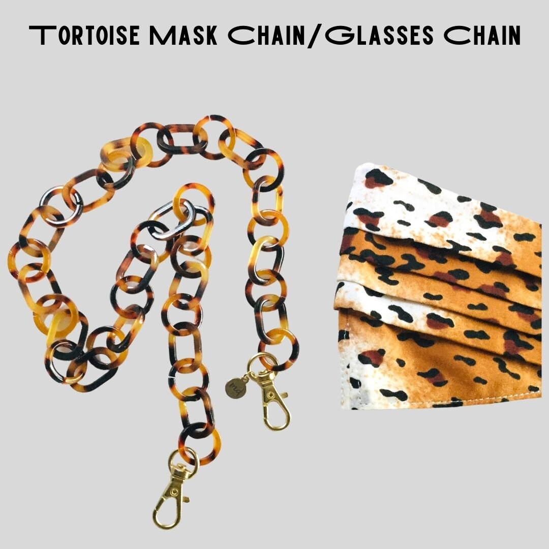 Tortoise Mask Chain * Tortoise Sunglass Chain, Tortoise Eyeglass Chain ...