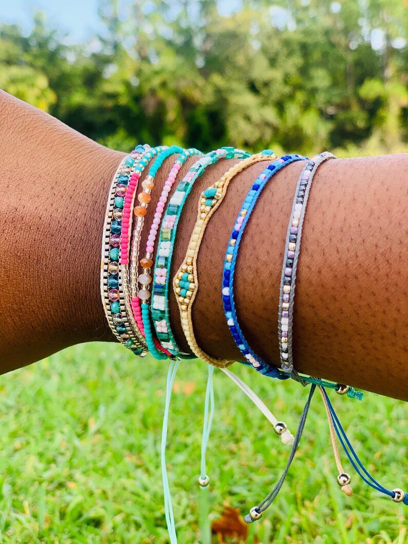 Boho Bracelet | Anklets | Beaded Jewelry | Adjustable - Etsy