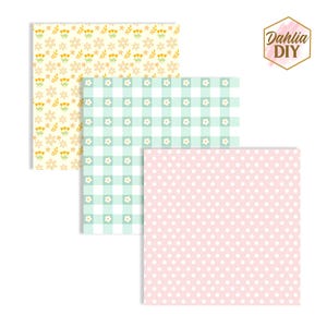 20 Sweet Floral Seamless Digital Paper Pattern on Pastel Colors ...