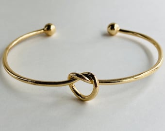 Knot Cuff Bracelet Sterling Silver Cuff Bracelet Double Knot - Etsy