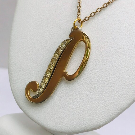 Vintage Letter P pendant - alphabet pendant - names w… - Gem