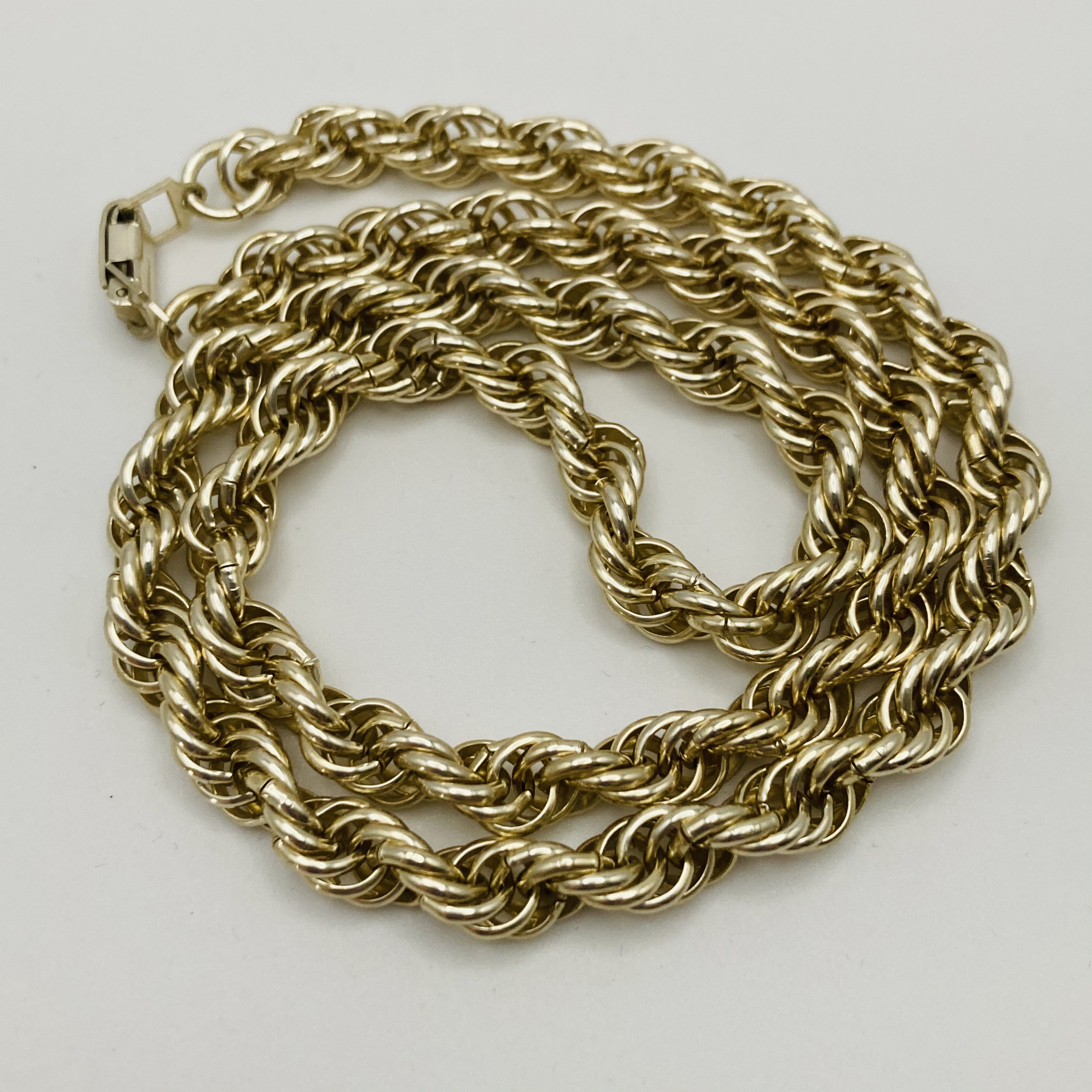 GERMANY Gold Tone Rope Chain Chunky Chain Vintage Germany - Etsy
