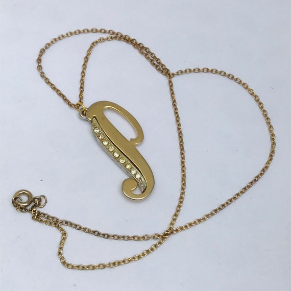 Vintage Letter P pendant - alphabet pendant - names w… - Gem