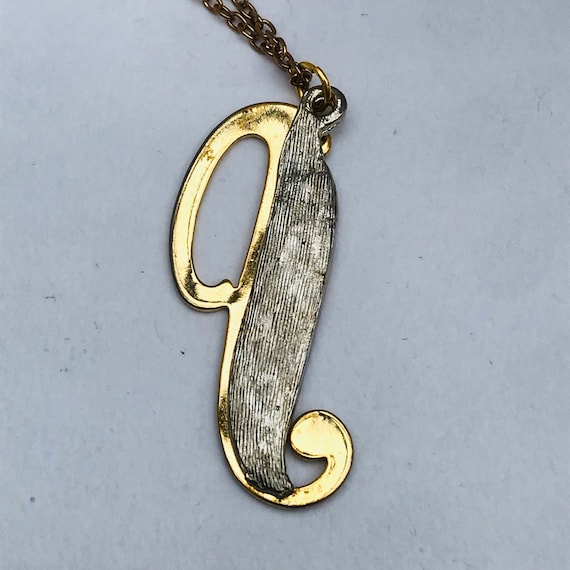 Vintage Letter P pendant - alphabet pendant - names w… - Gem