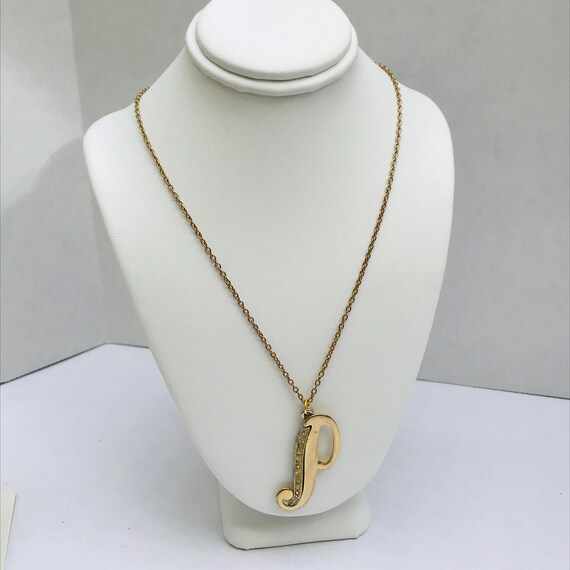 Vintage Letter P pendant - alphabet pendant - names w… - Gem