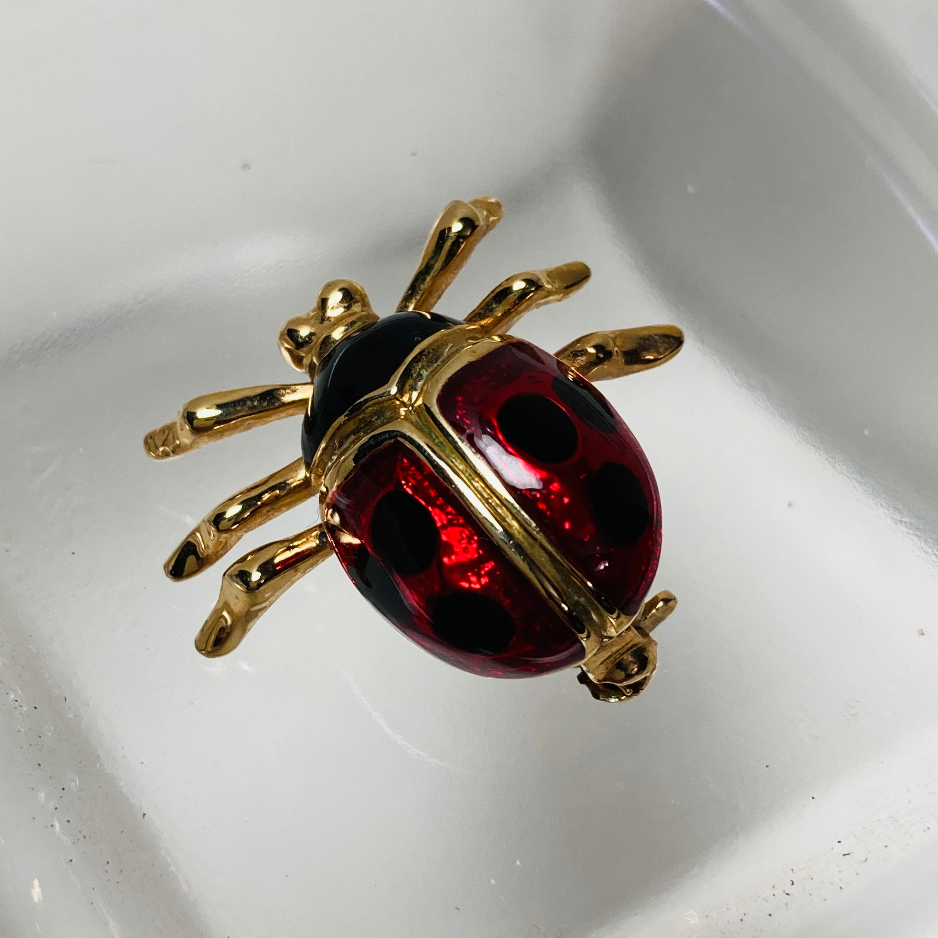 Ladybug Brooch - Lady Beetle Pin - Ladybird Pin - Insect Pin - Bug Pin ...