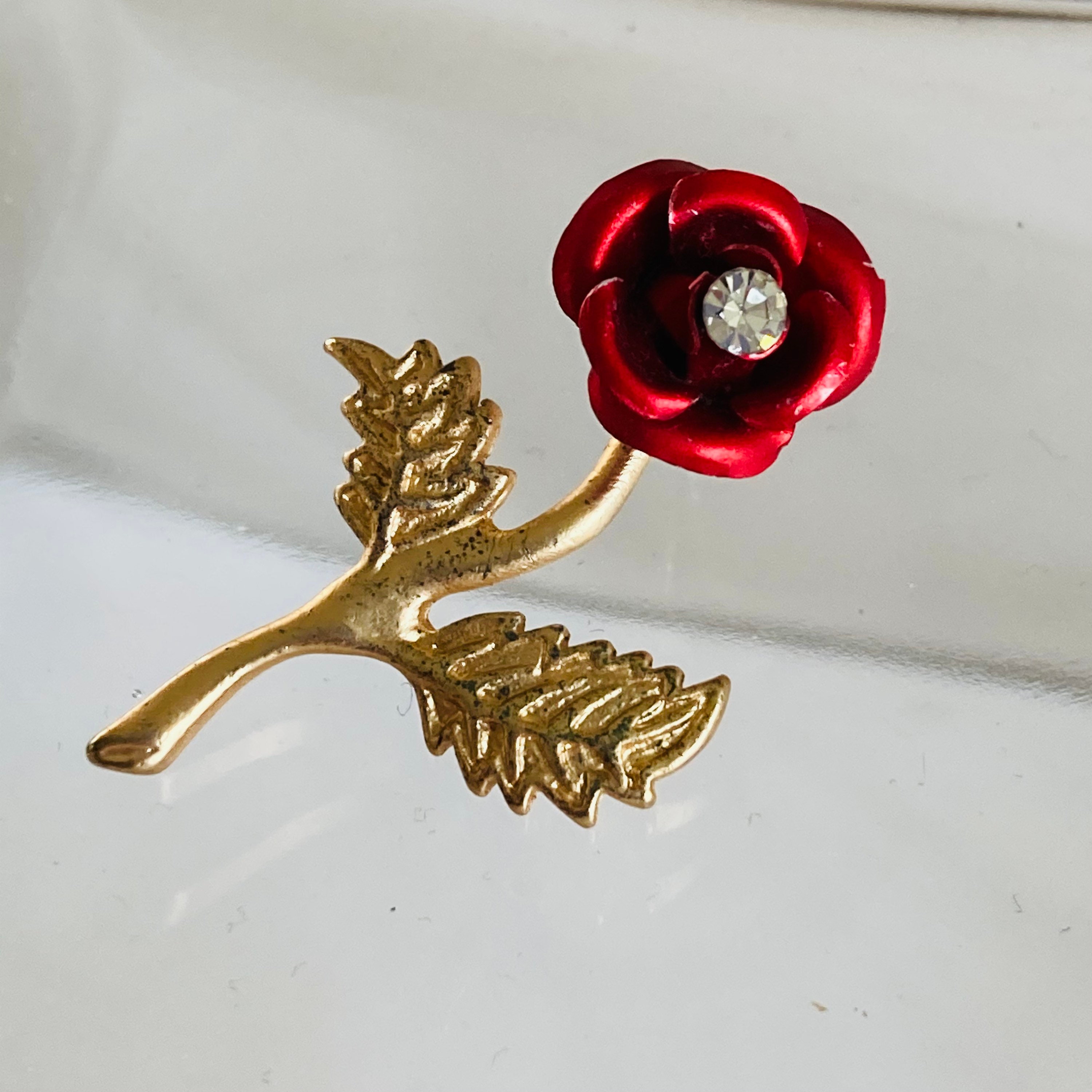 Small Red Rose Pin Rose Lapel Pin Rose Tie tac Red Rose - Etsy.de