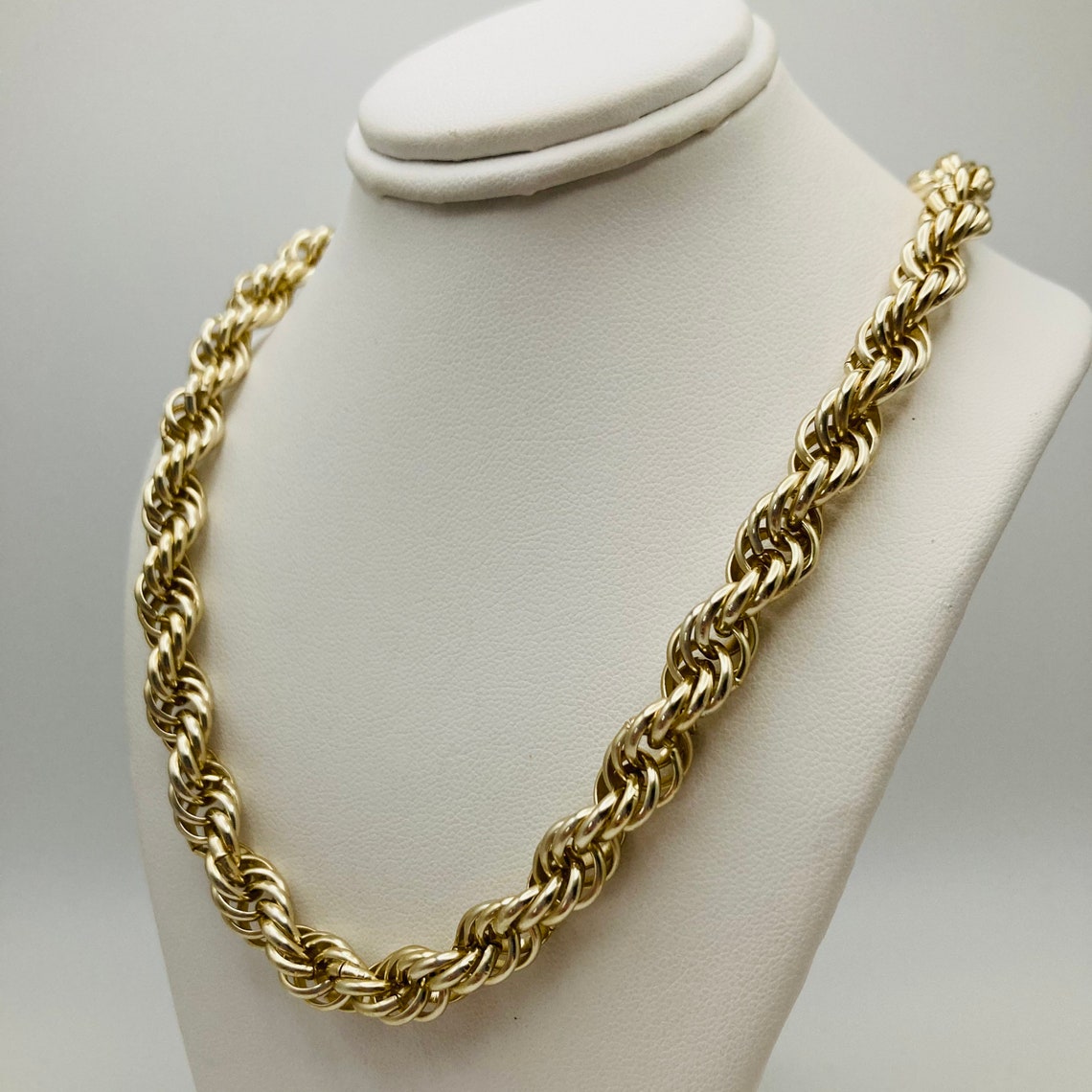 GERMANY Gold Tone Rope Chain Chunky Chain Vintage Germany - Etsy