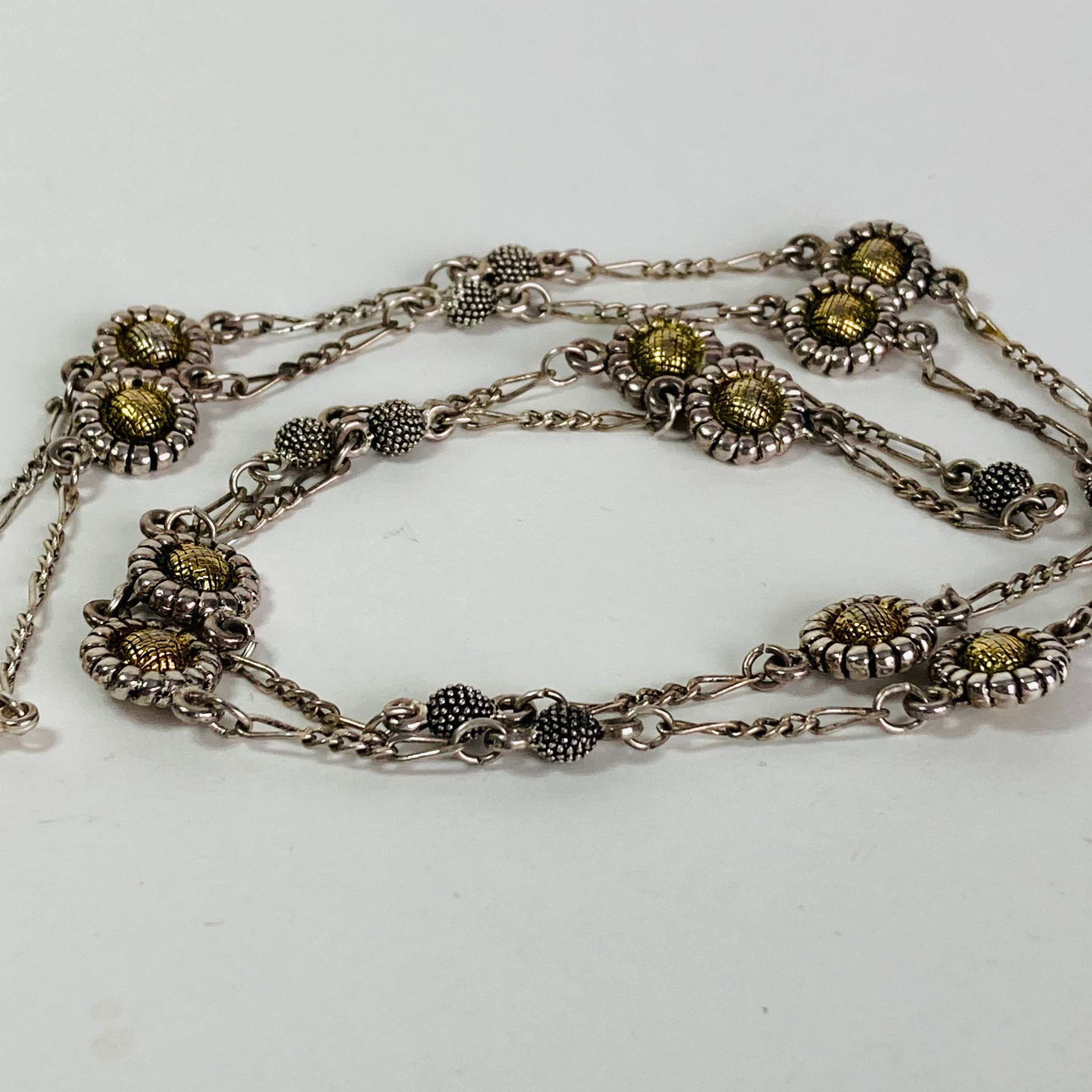 NAPIER Sunflower Necklace Sunflower Chain 30 Inch Chain | Etsy