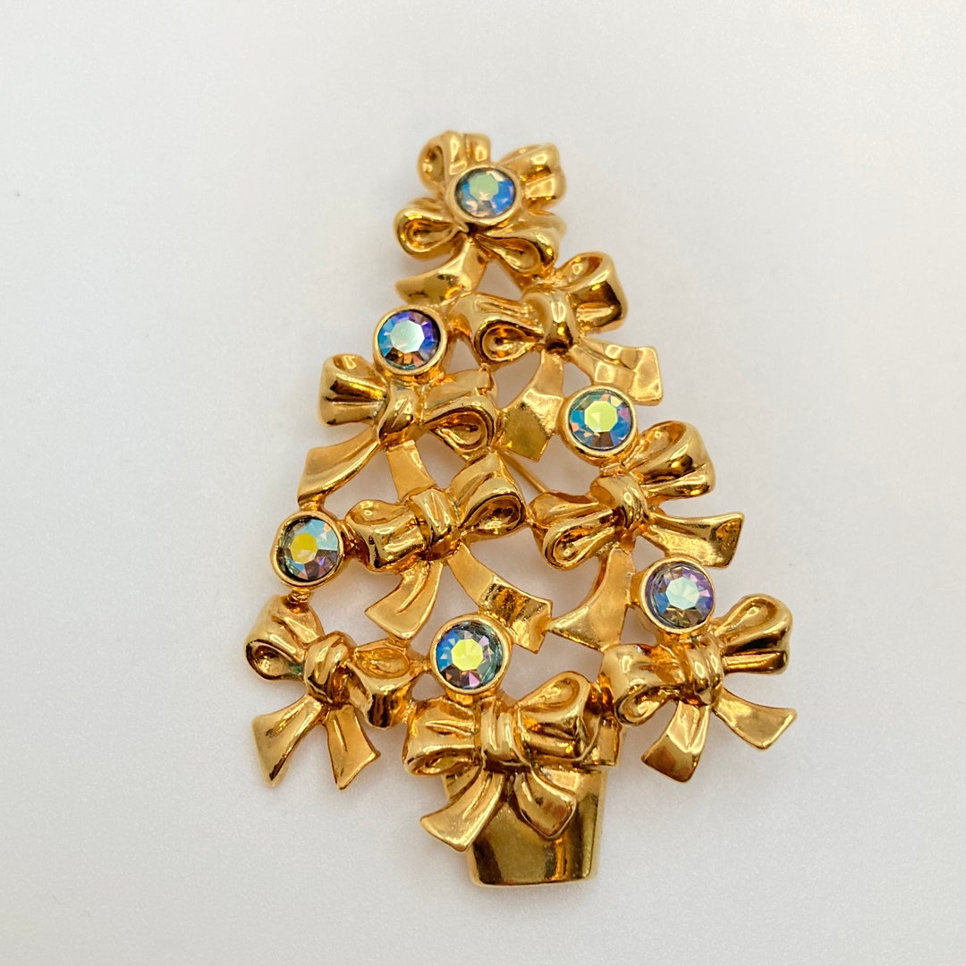 1992 AVON Christmas Tree Pin - Etsy