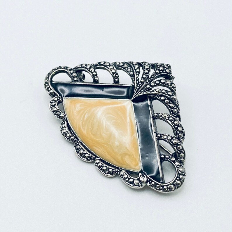 1989 AVON Vintage Pin - Marcasite Pin - Fan Pin - Etsy