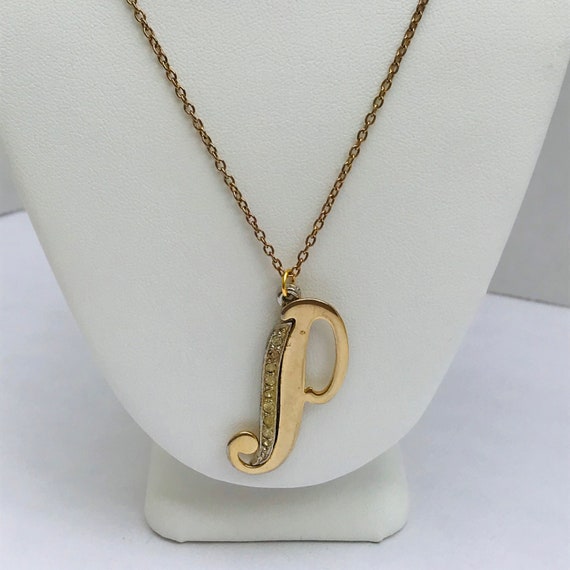 Vintage Letter P pendant - alphabet pendant - names w… - Gem
