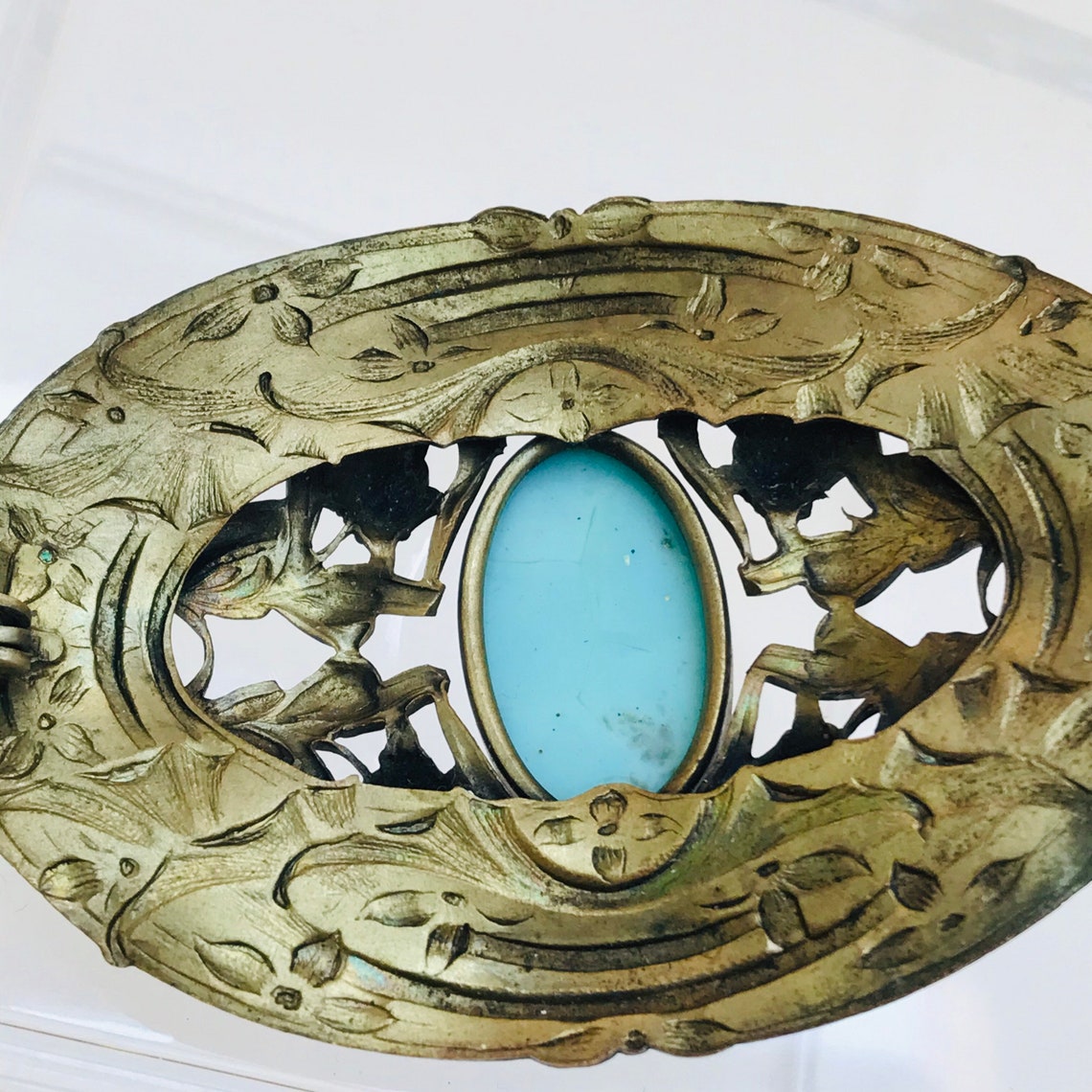 Victorian Sash Pin Bronze Sash Pin Turquoise Sash Pin - Etsy