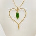 BOJAR 12K Gold Filled Jade and Gold Heart Pendant With 16 Inch 12k Gold ...