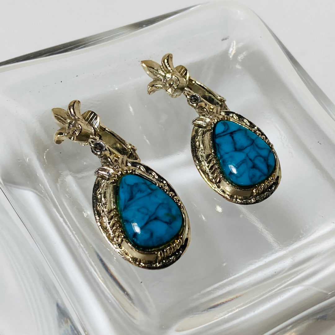 ART - ARTHUR PEPPER Turquoise Earrings - Etsy