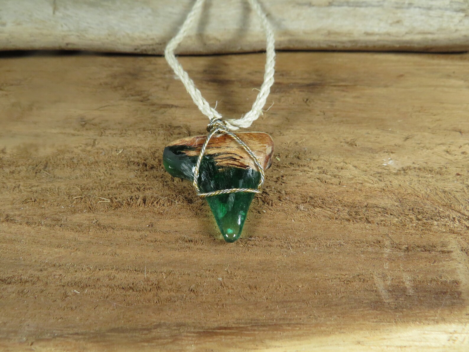 Hand Made Hawaiian Mango Wood and Resin "shark Tooth" Necklace | Great ...