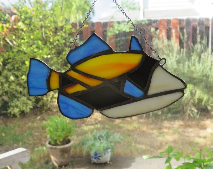 Humuhumunukunukuapua'a reef Trigger Fish Stained Glass Fish Light ...