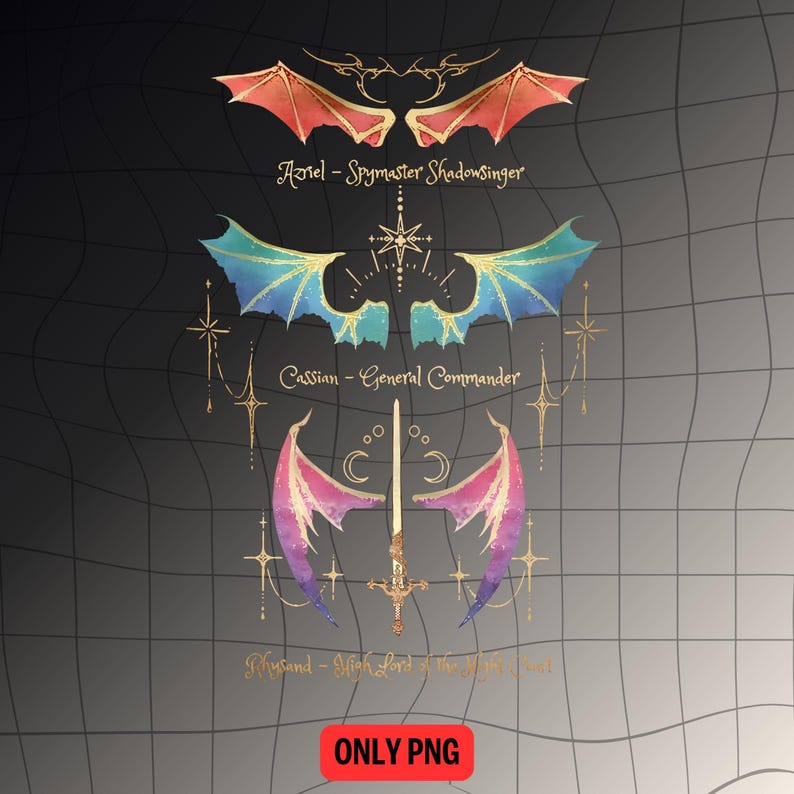 ACOTAR Series Png, the Bat Boys Png, Velaris Book Lover Sublimation ...