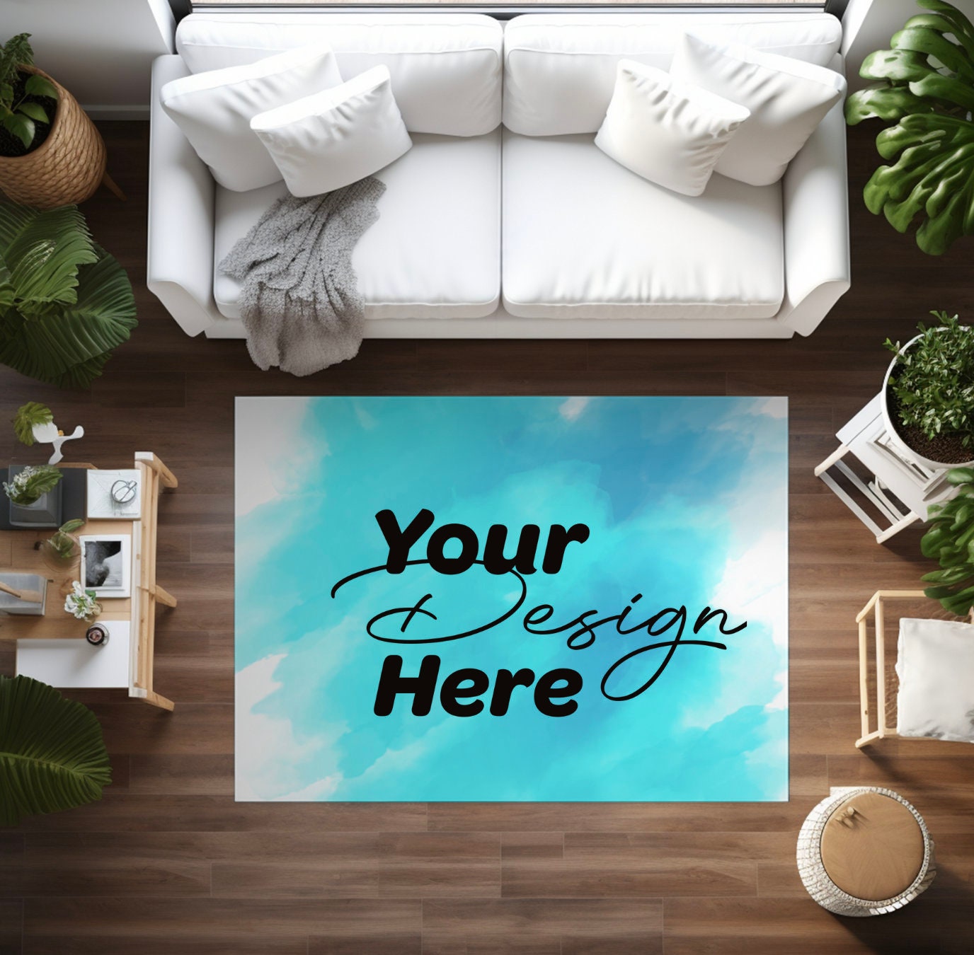 Area Rug Mockup for Canva - Etsy